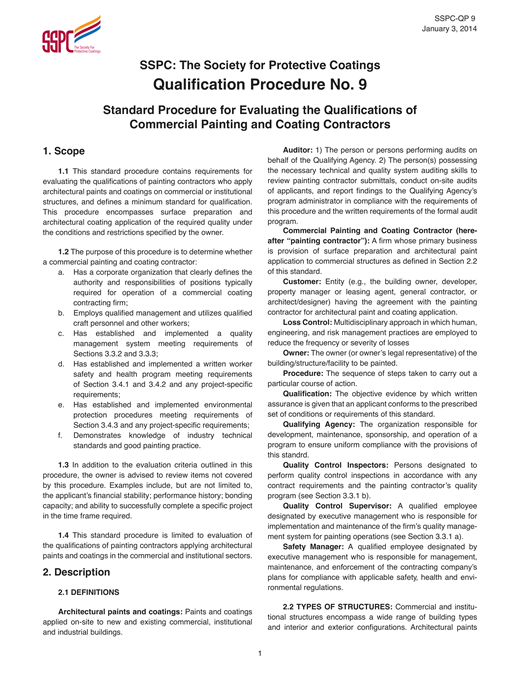 Standard Procedure for Evaluating the Qualifications of Commercial ...