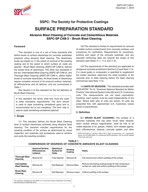 Abrasive Blast Cleaning of Concrete and Cementitious Materials – Brush ...