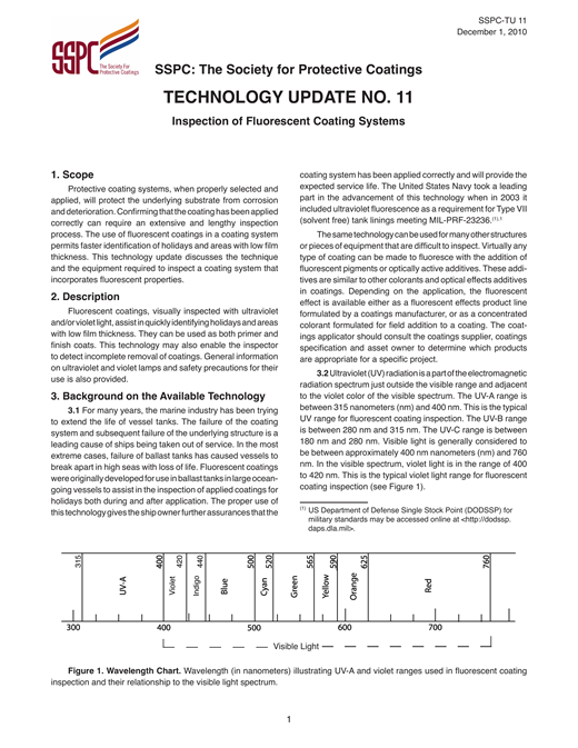 Inspection of Fluorescent Coating Systems | Standards | Association for ...