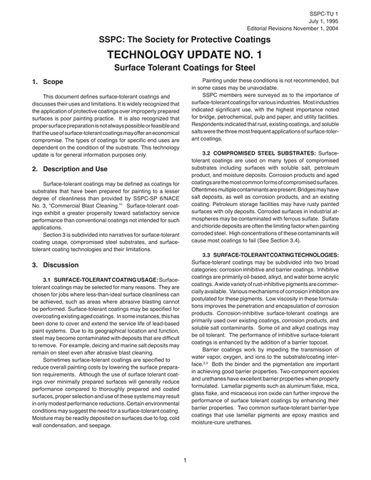 Surface Tolerant Coatings for Steel | Standards | Association for ...
