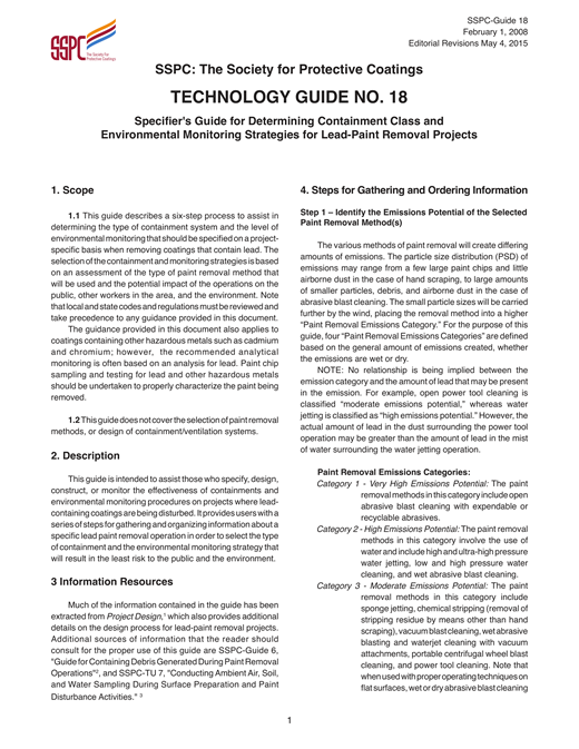 Specifier’s Guide for Determining Containment Class and Environmental ...