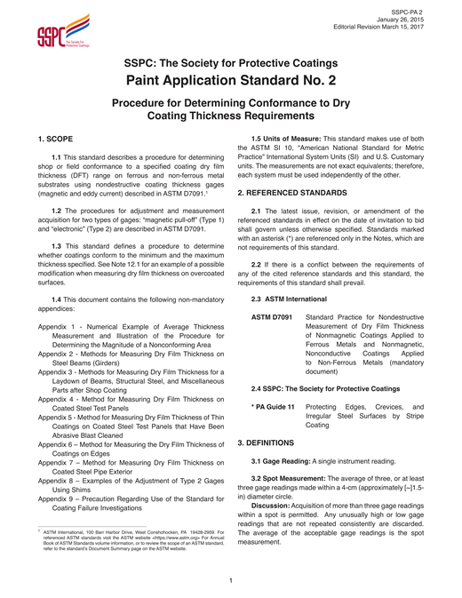 Procedure for Determining Conformance to Dry Coating Thickness ...