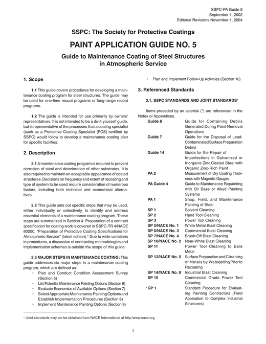 Guide to Maintenance Coating of Steel Structures in Atmospheric Service ...