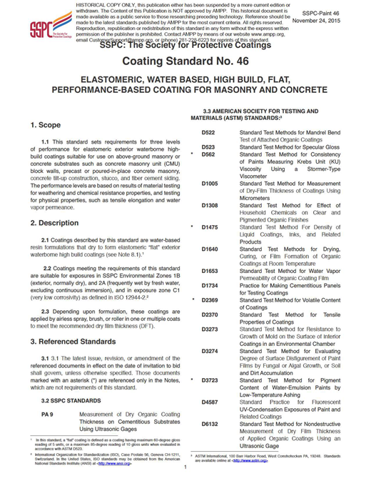 Elastomeric, Water-Based, High-Build, Flat, Performance-Based Coating ...