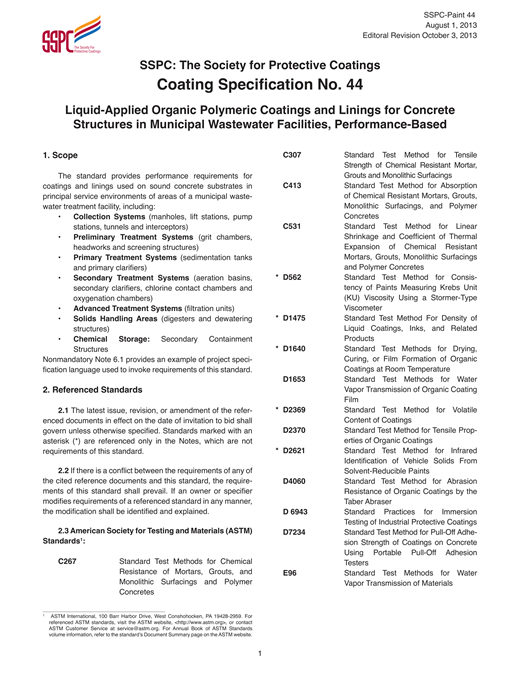 Liquid-Applied Organic Polymeric Coatings and Linings for Concrete ...