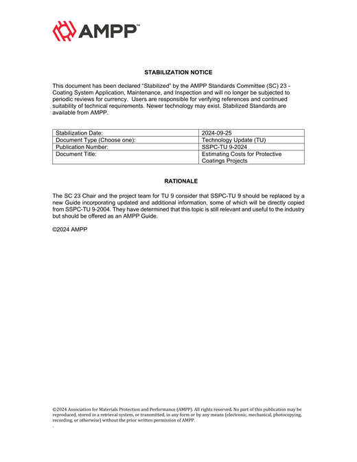 Estimating Costs for Protective Coatings Projects | Standards ...