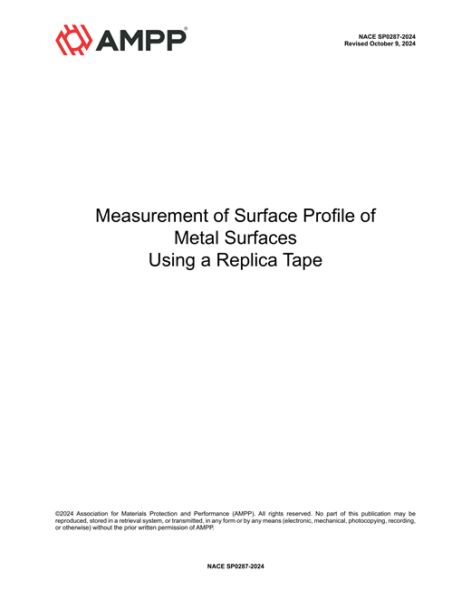 Measurement of Surface Profile of Metal Surfaces Using a Replica Tape ...