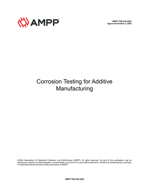 Corrosion Testing for Additive Manufacturing | Standards | Association ...