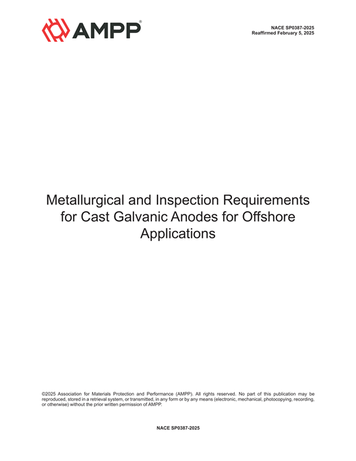 Metallurgical and Inspection Requirements for Cast Galvanic Anodes for ...