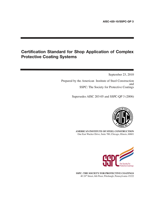 Certification Standard for Shop Application of Complex Protective ...
