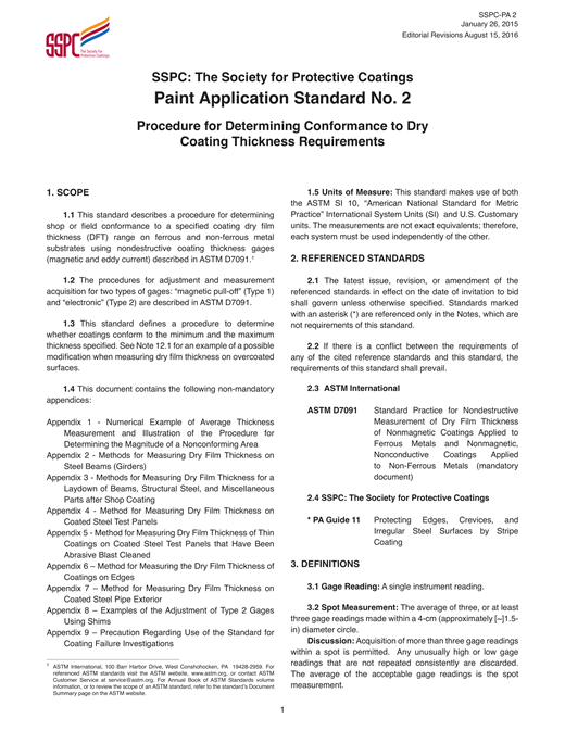 Procedure for Determining Conformance to Dry Coating Thickness ...