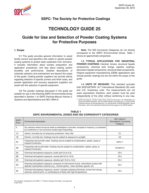 Guide for Use and Selection of Powder Coating Systems for Protective ...