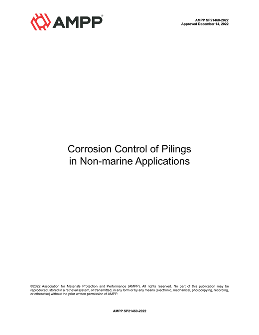 Corrosion Control of Pilings in Non-marine Applications | Standards ...