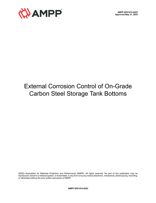External Corrosion Control of On-Grade Carbon Steel Storage Tank ...
