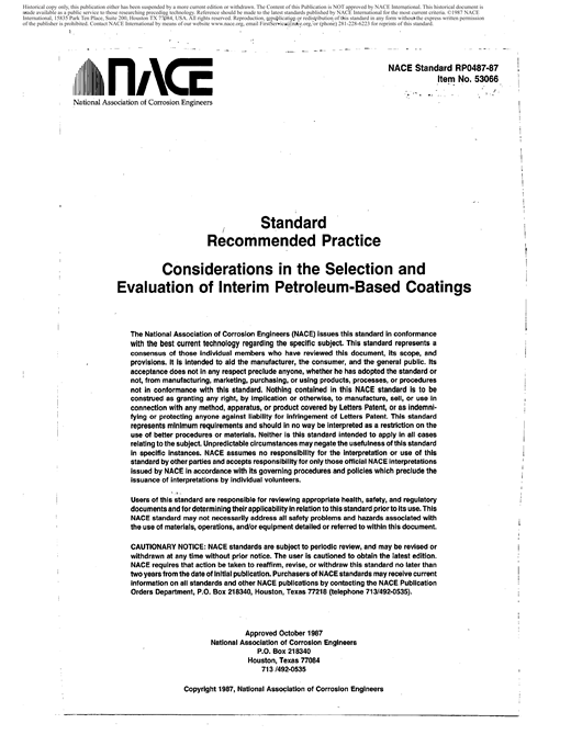 Considerations in the Selection and Evaluation of Interim Petroleum ...