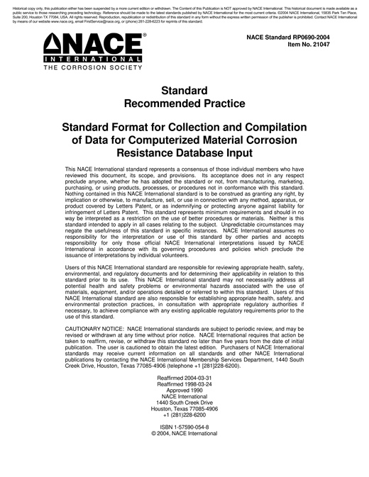 Standard Format for Collection and Compilation of Data for Computerized ...