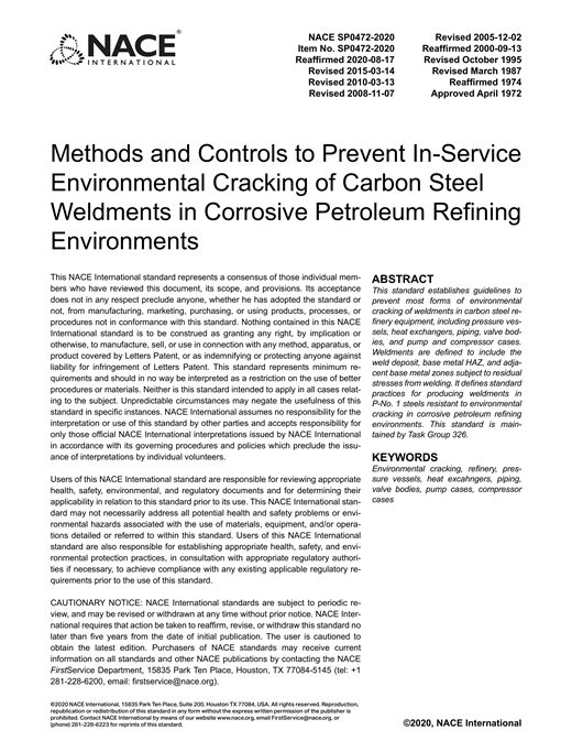 Methods and Controls to Prevent In-Service Environmental Cracking of ...