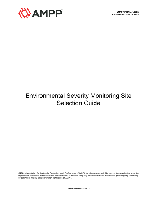Environmental Severity Monitoring Site Selection Guide | Standards ...