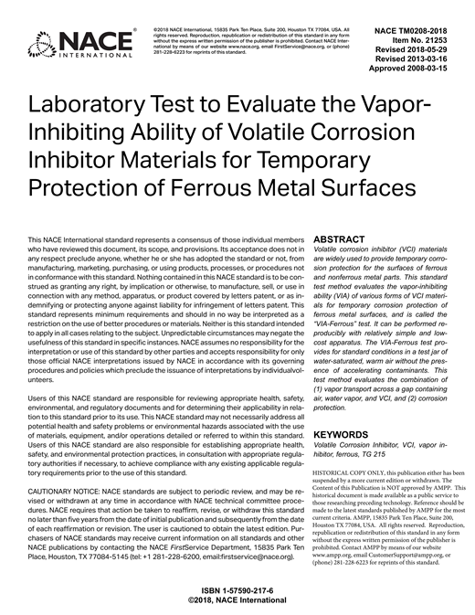 Laboratory Test to Evaluate the Vapor-Inhibiting Ability of Volatile ...