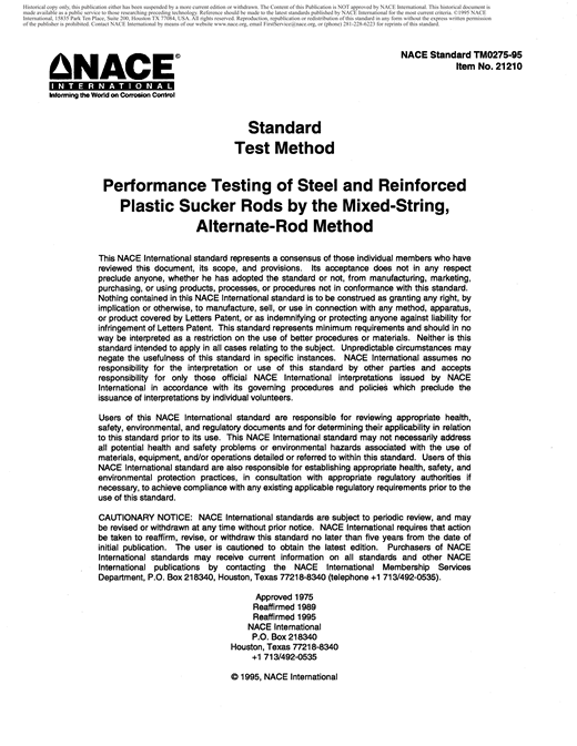 Performance Testing of Steel and Reinforced Plastic Sucker Rods by the ...