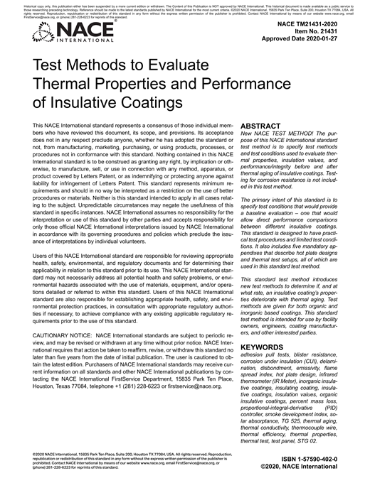 Test Methods to Evaluate Thermal Properties and Performance of ...
