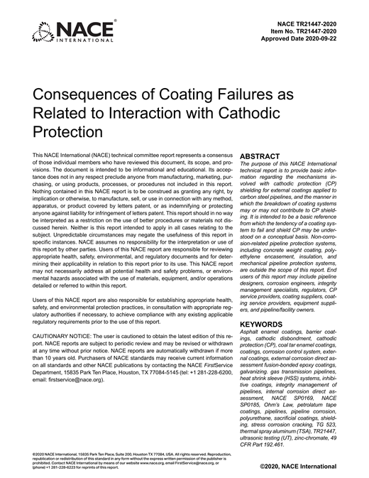 Consequences of Coating Failures as Related to Interaction with ...