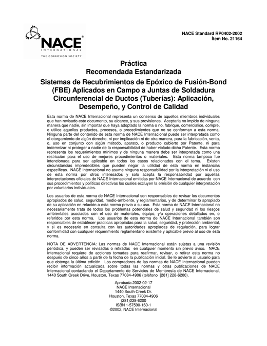Field-Applied Fusion-Bonded Epoxy (FBE) Pipe Coating Systems for Girth ...