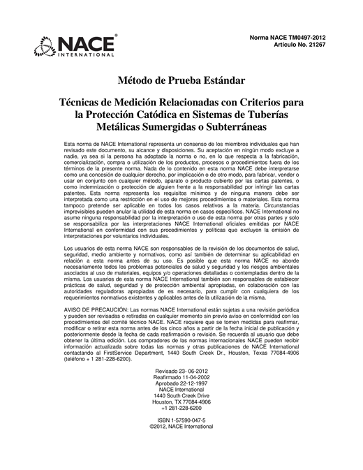Measurement Techniques Related to Criteria for Cathodic Protection on ...