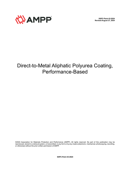 Direct-to-Metal Aliphatic Polyurea Coating, Performance-Based ...