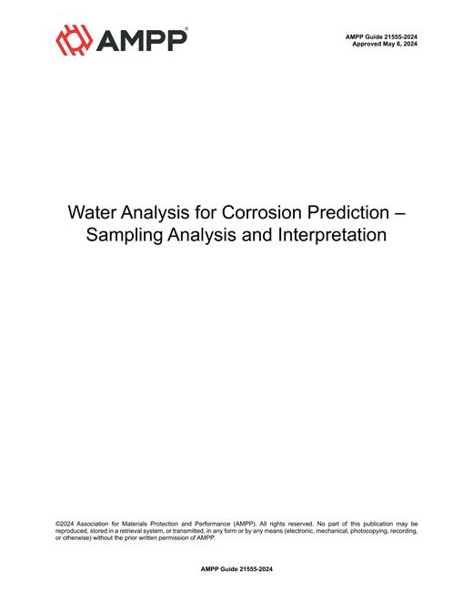 Water Analysis for Corrosion Prediction - Sampling Analysis and ...