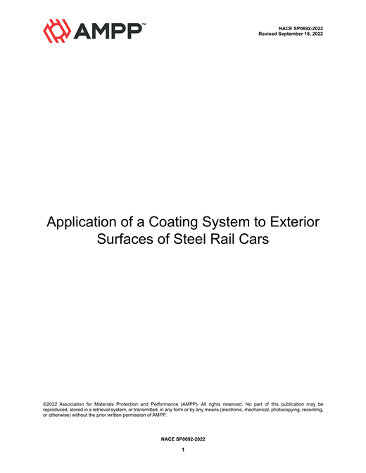 Application of a Coating System to Exterior Surfaces of Steel Rail Cars ...