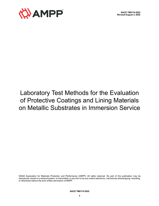 Laboratory Test Methods for the Evaluation of Protective Coatings and ...