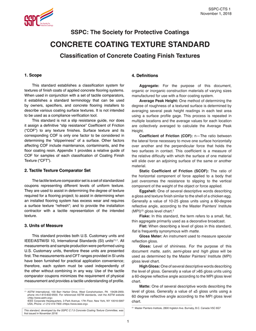 Concrete Coating Texture Standard - Classification of Concrete Coating ...
