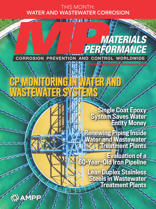 Renewing Piping inside Water and Wastewater Treatment Plants | Materials Performance ...